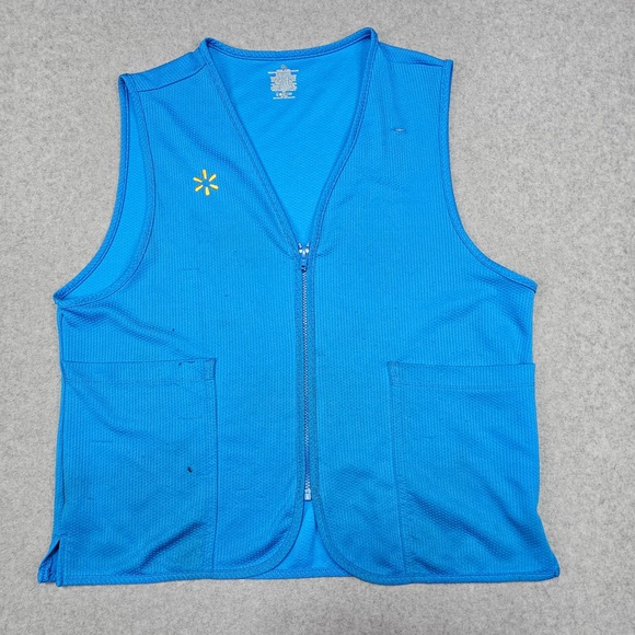 Walmart | Jackets & Coats | Walmart Vest Mens Large Blue Uniform Work ...